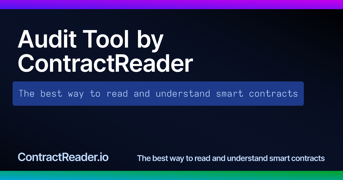Audit Tool by ContractReader